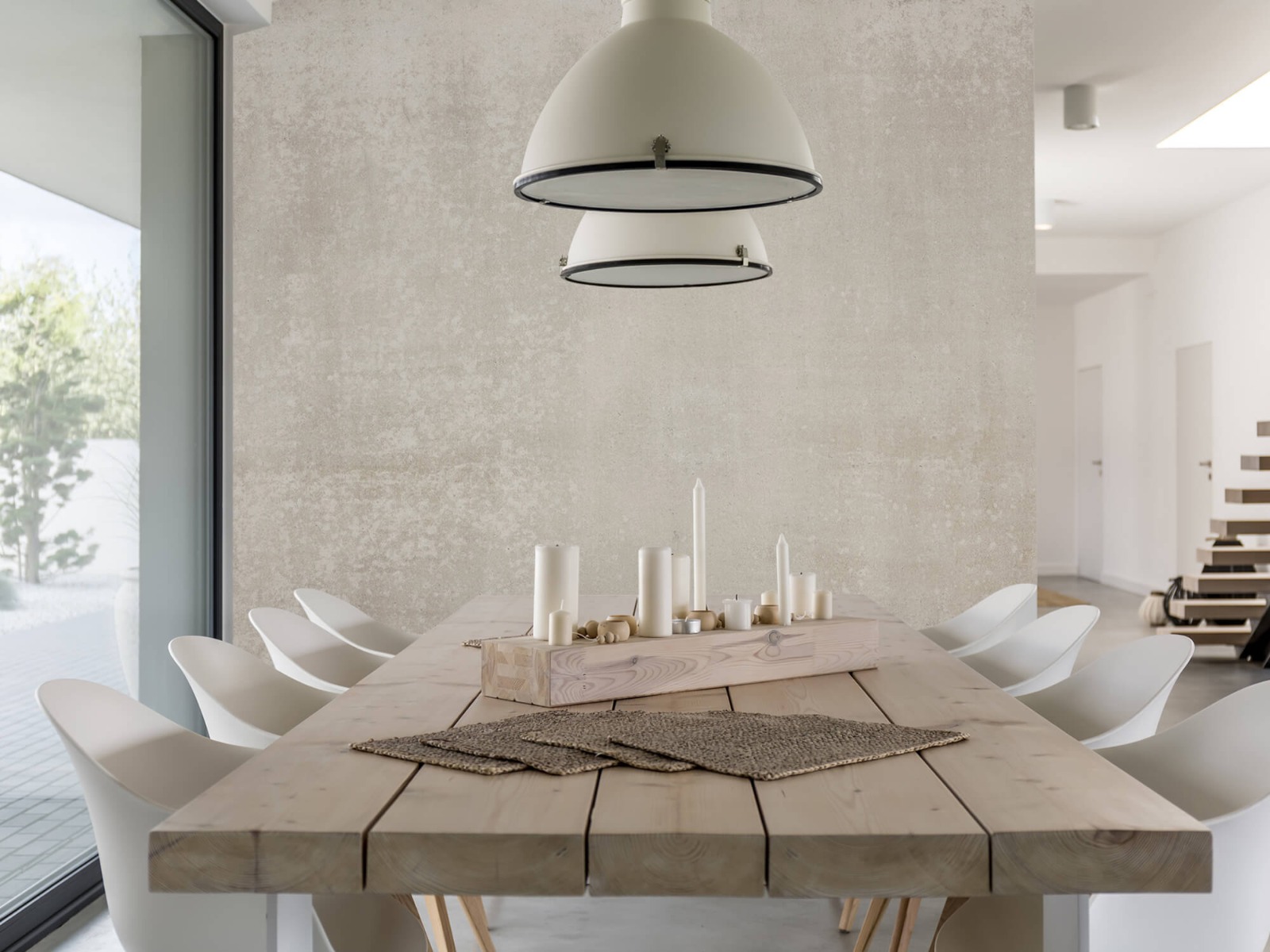 Taupe beton - Fotobehang