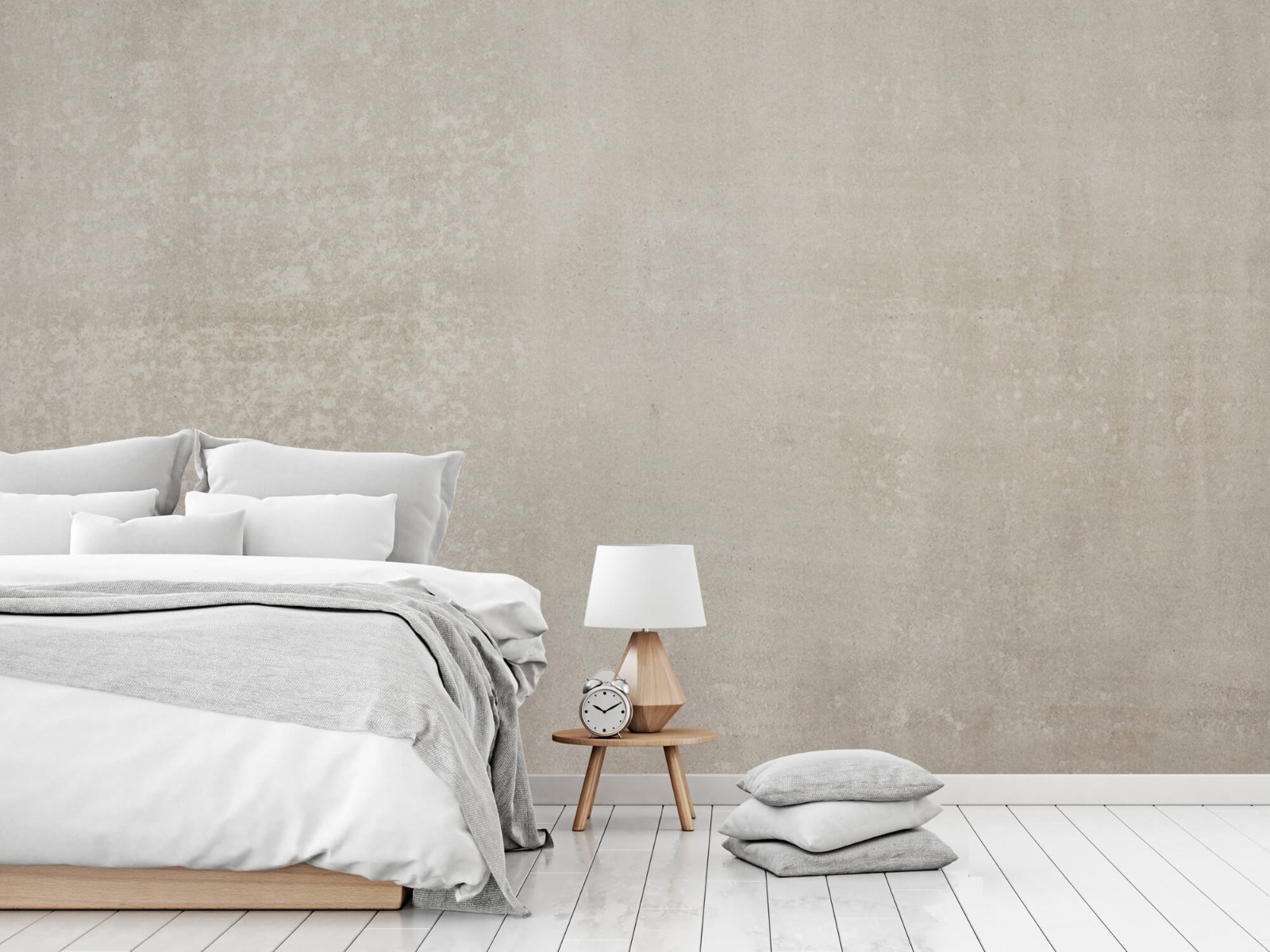 Taupe beton - Fotobehang