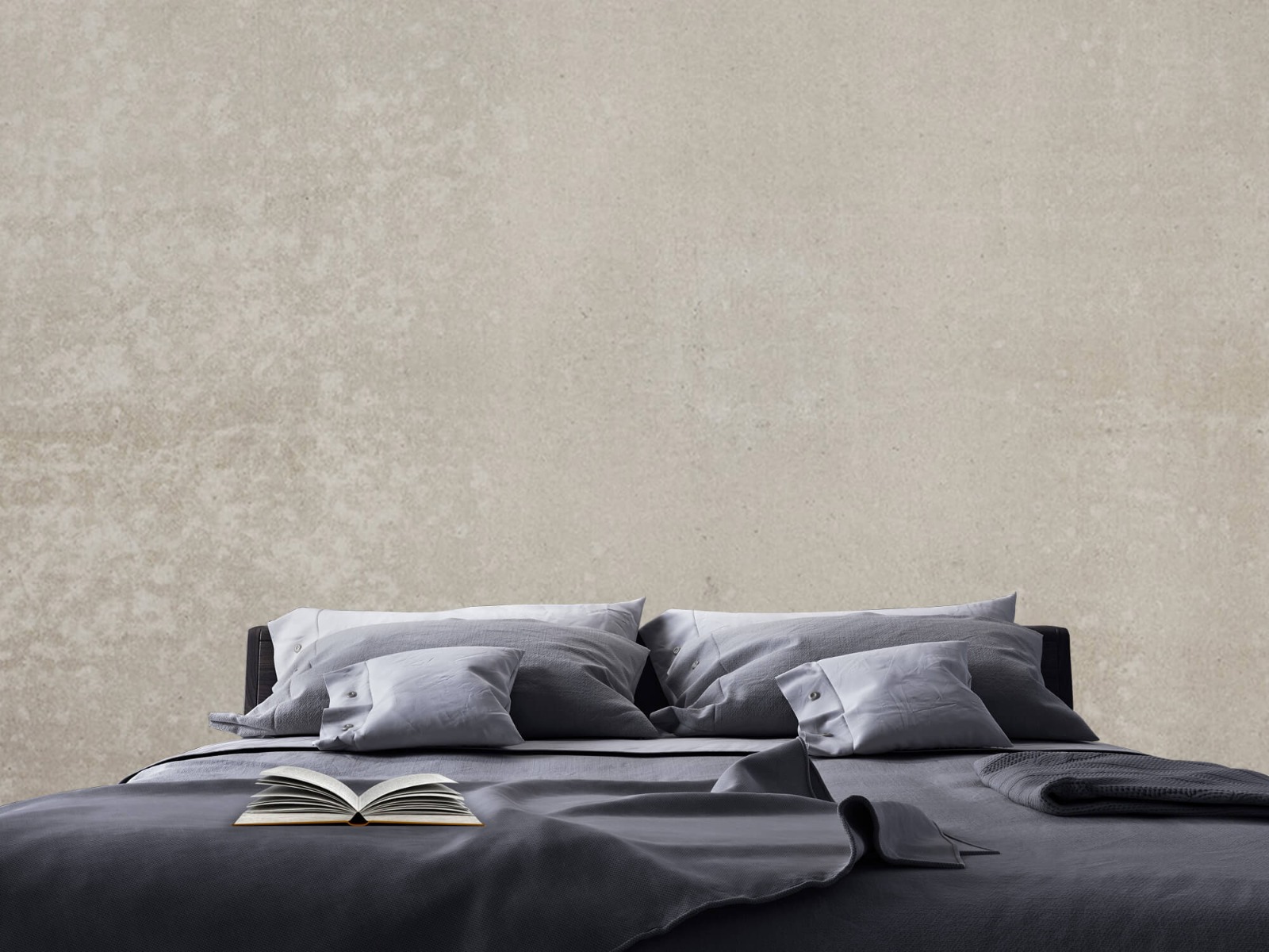 Taupe beton - Fotobehang